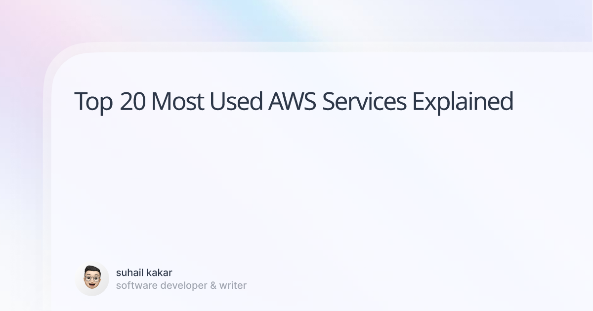 Top 20 Most Used AWS Services Explained | Suhail Kakar